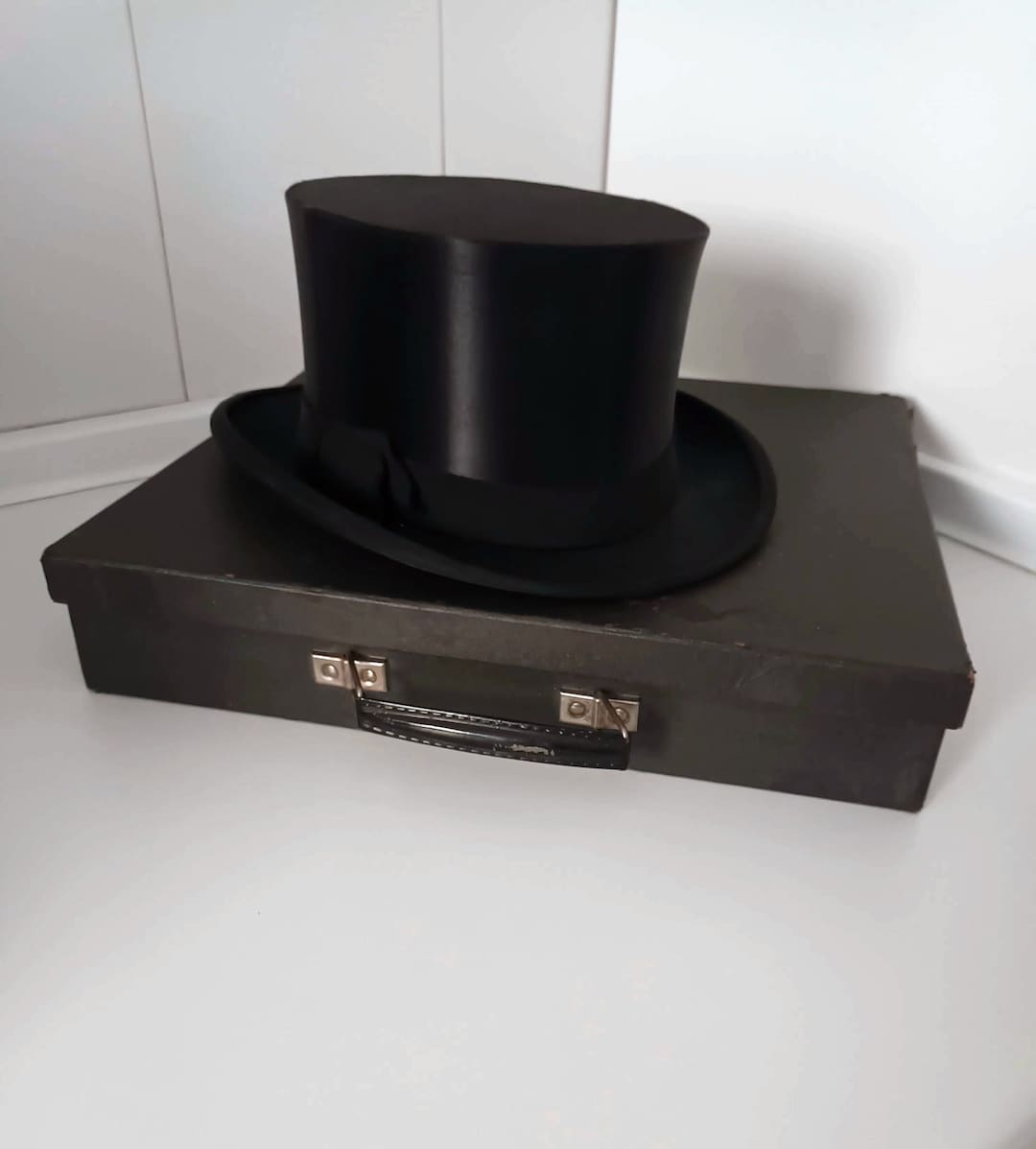 Top Hat, Folding Silk, Opera Hat in Hatbox From Germany Vintage Luxury ...