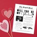 Valentine's Day Cupid Post Newspaper Template | Editable Canva (digital ...