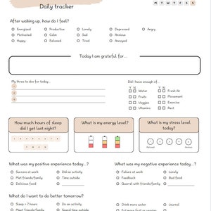 Mental Health Bundle Planner Digital Beige - Etsy