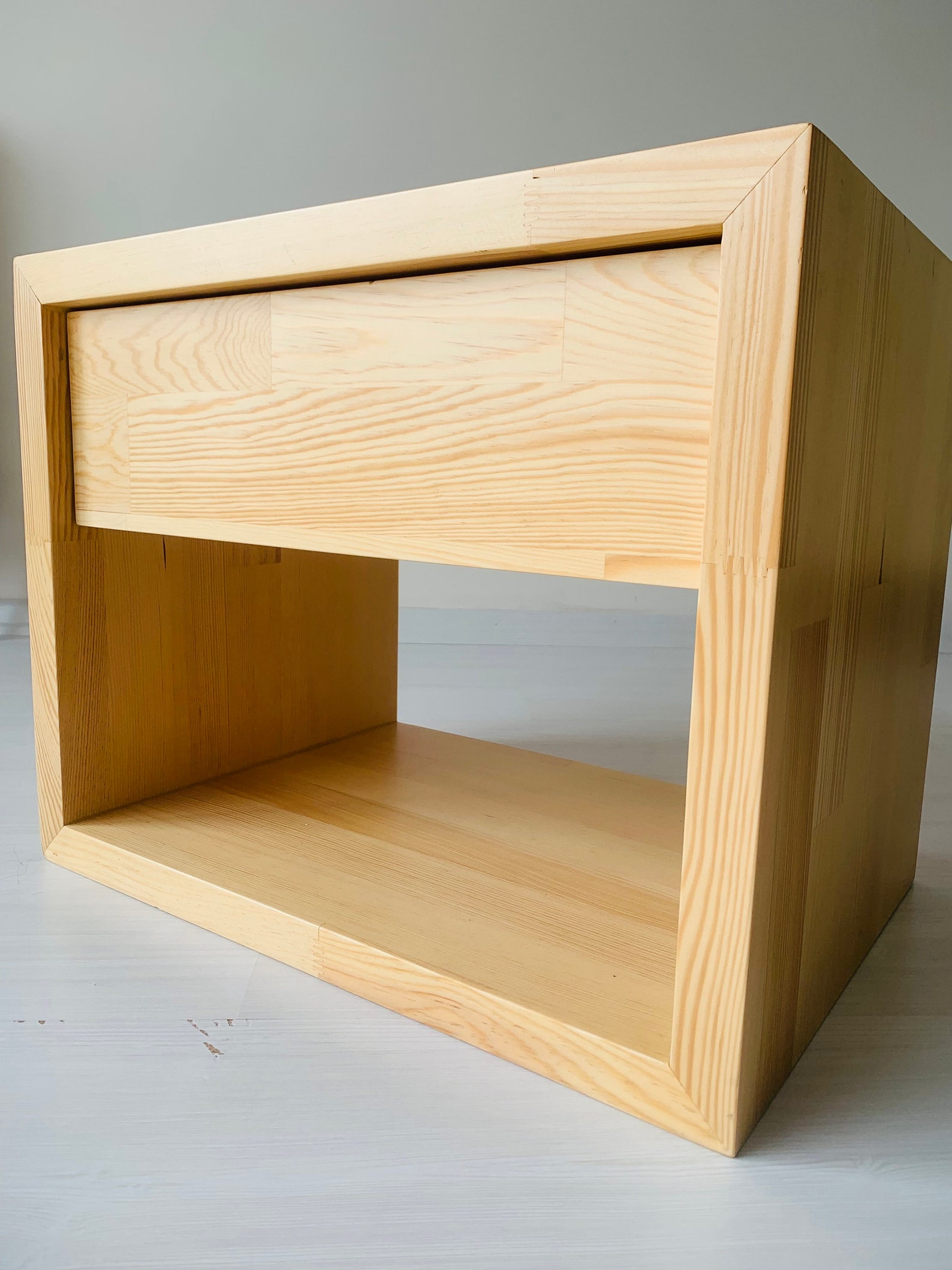 End Table, Retro Nightstands, Wood Bedside Tables, Nightstand Shelf ...