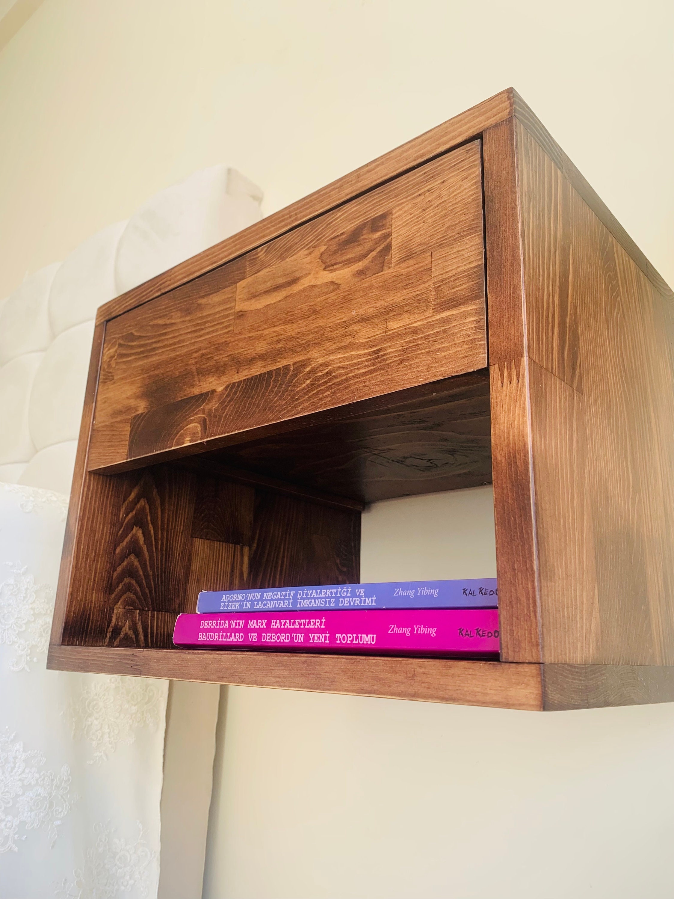 Floating Bedside Table, Floating Nightstand, Floating Shelf, Floating ...