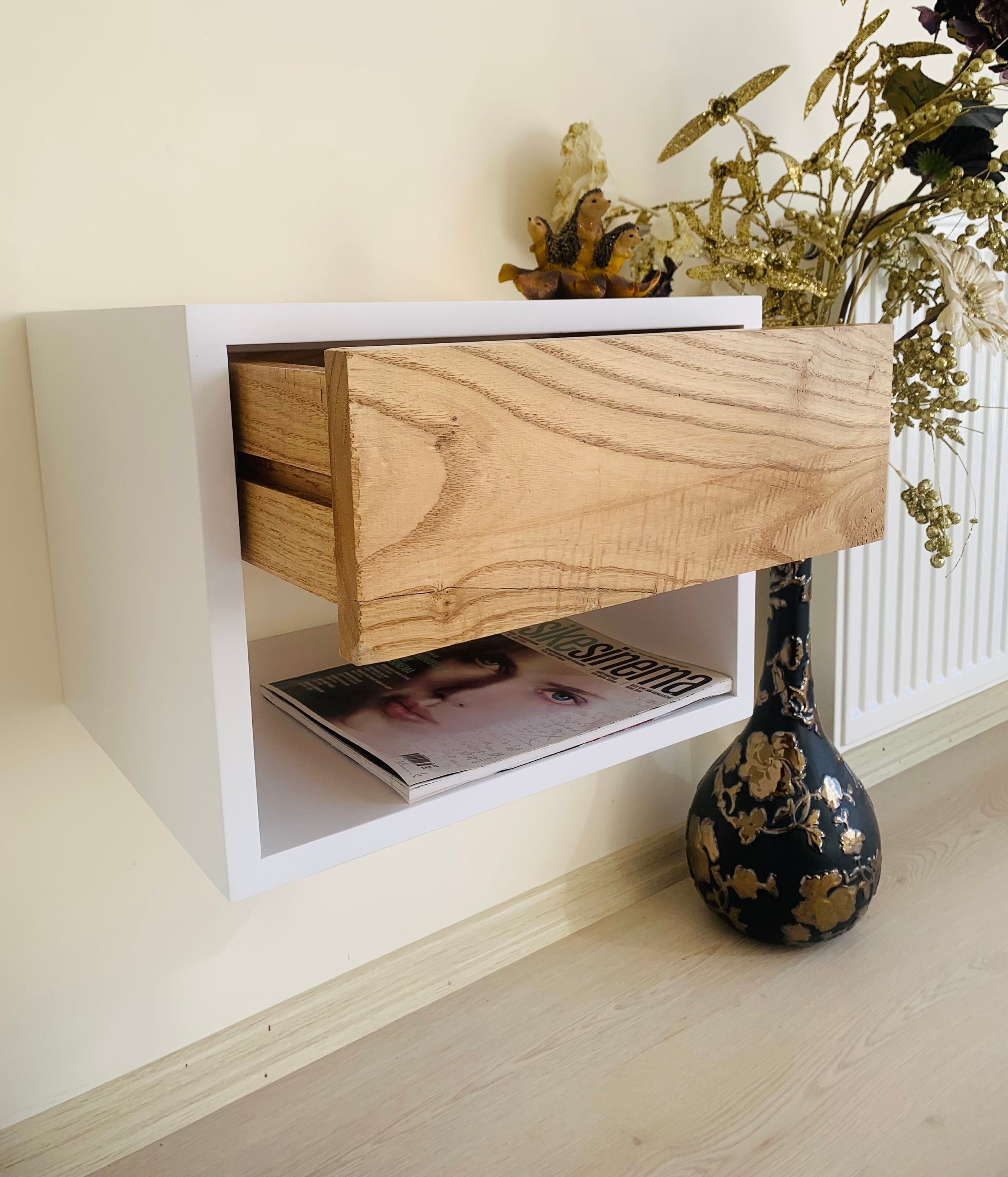 Floating Table, Modern Wood Floating Shelves, Custom Size Floating ...