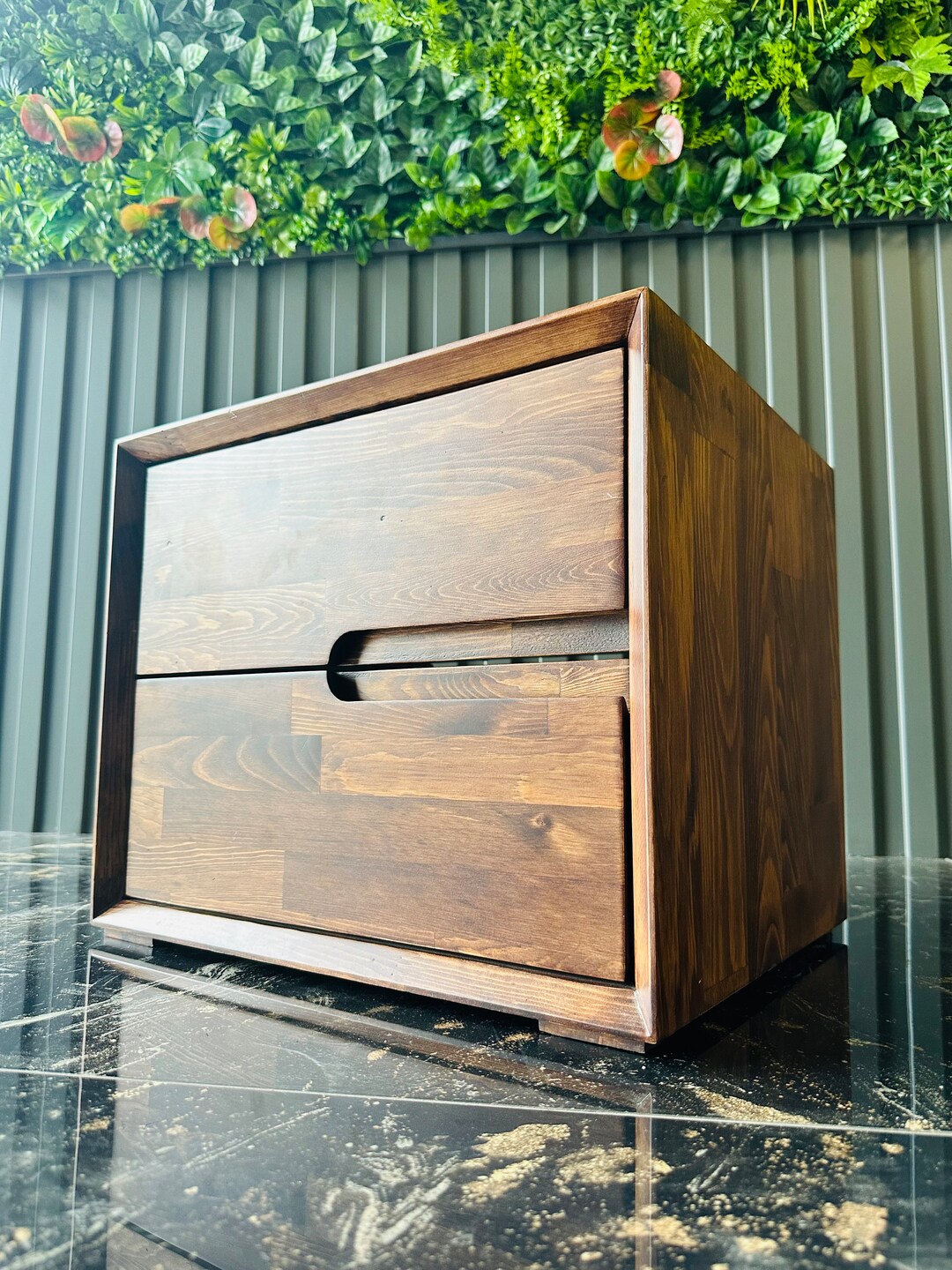 Aesthetic Nightstand, Nightstand With Double Drawers, Freestanding ...