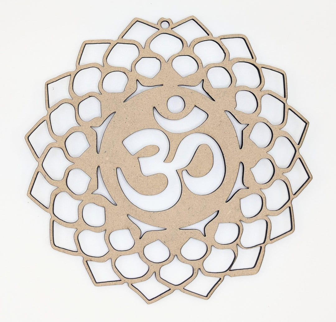 Om Symbol SVG File for Laser Cutting – Hindu Spiritual Wall Art ...