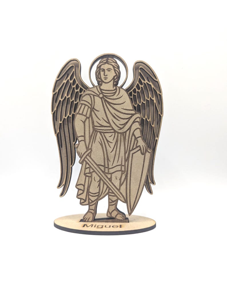 Arcángel Miguel– Archivo SVG para Corte Láser - Etsy España