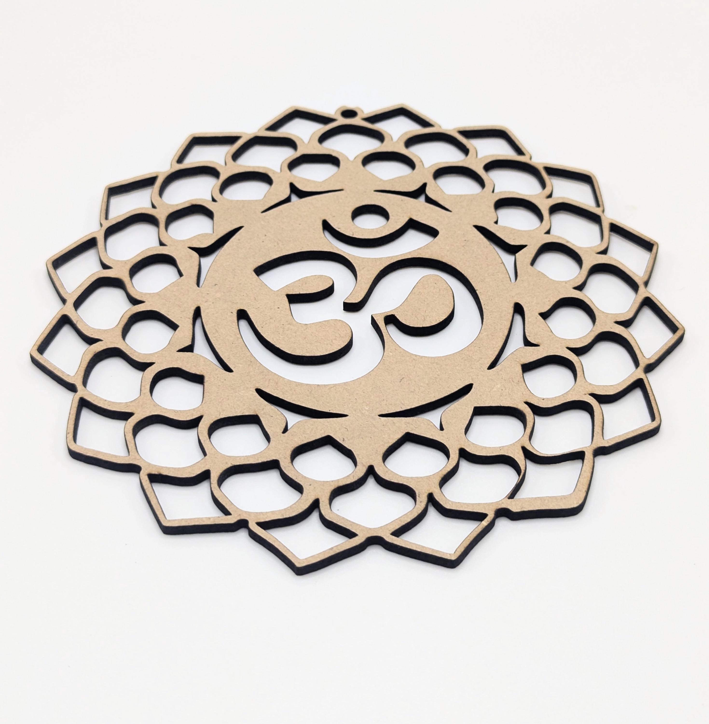 Om Symbol SVG File for Laser Cutting – Hindu Spiritual Wall Art ...