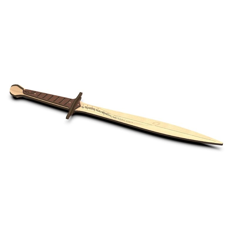 LOTR Sword, Wooden Sting Sword, Wooden Toys, Lord of Ring Movie Sting ...