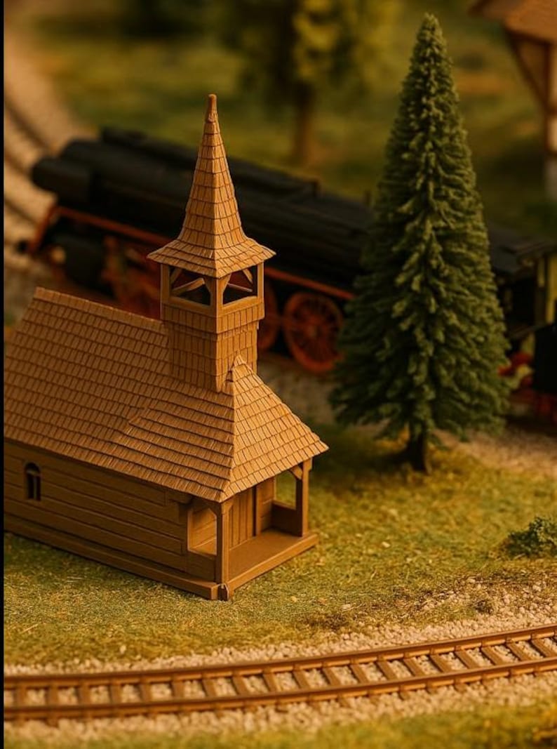 HO Scale Wooden Church – 3D Printable to Be Used for Model Railroads ...