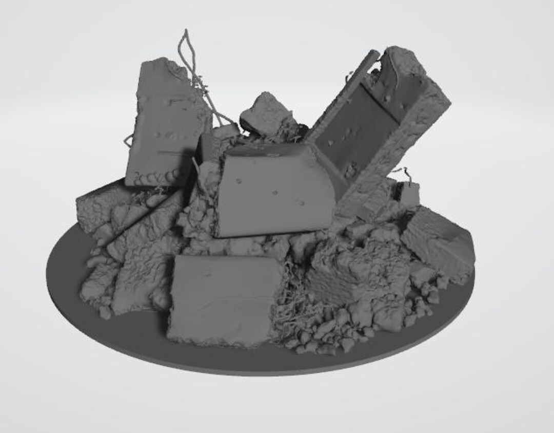 WW2 War Rubble Pile – Bombed Building Debris | HO Scale Diorama Scenery ...
