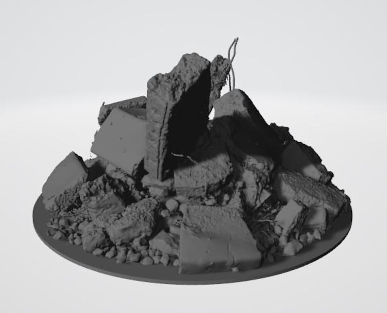 WW2 War Rubble Pile – Bombed Building Debris | HO Scale Diorama Scenery ...