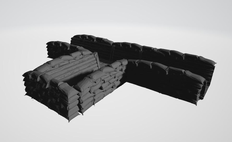 P4 Modular WW1 / WW2 Trench System With Sandbags – 3D Printable STL ...