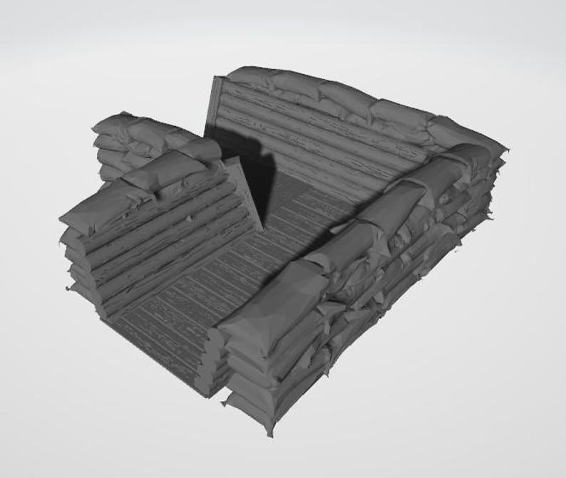 P4 Modular WW1 / WW2 Trench System With Sandbags – 3D Printable STL ...