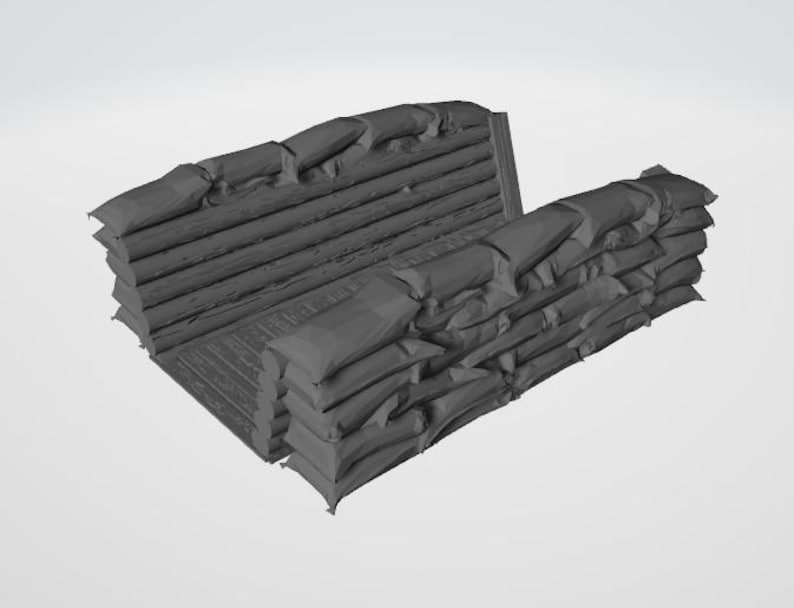P4 Modular WW1 / WW2 Trench System With Sandbags – 3D Printable STL ...