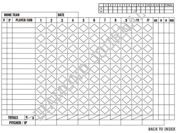 Diamond Baseball Scorekeeping Baseball Scorebook: Softball Or Baseball