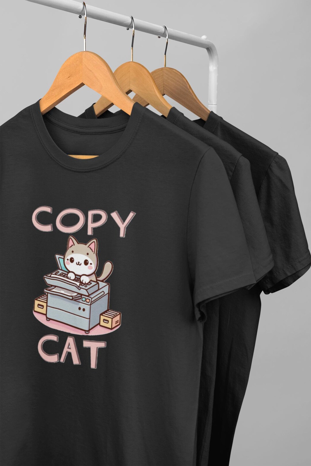 Copycat T-shirt | Cute & Playful Cat Design | Unisex Cotton Tee - Etsy