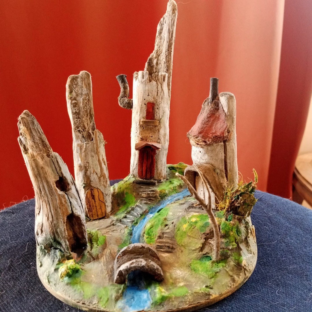 Hobbit Village Handmade Hobbit Village Made From Driftwood. - Etsy