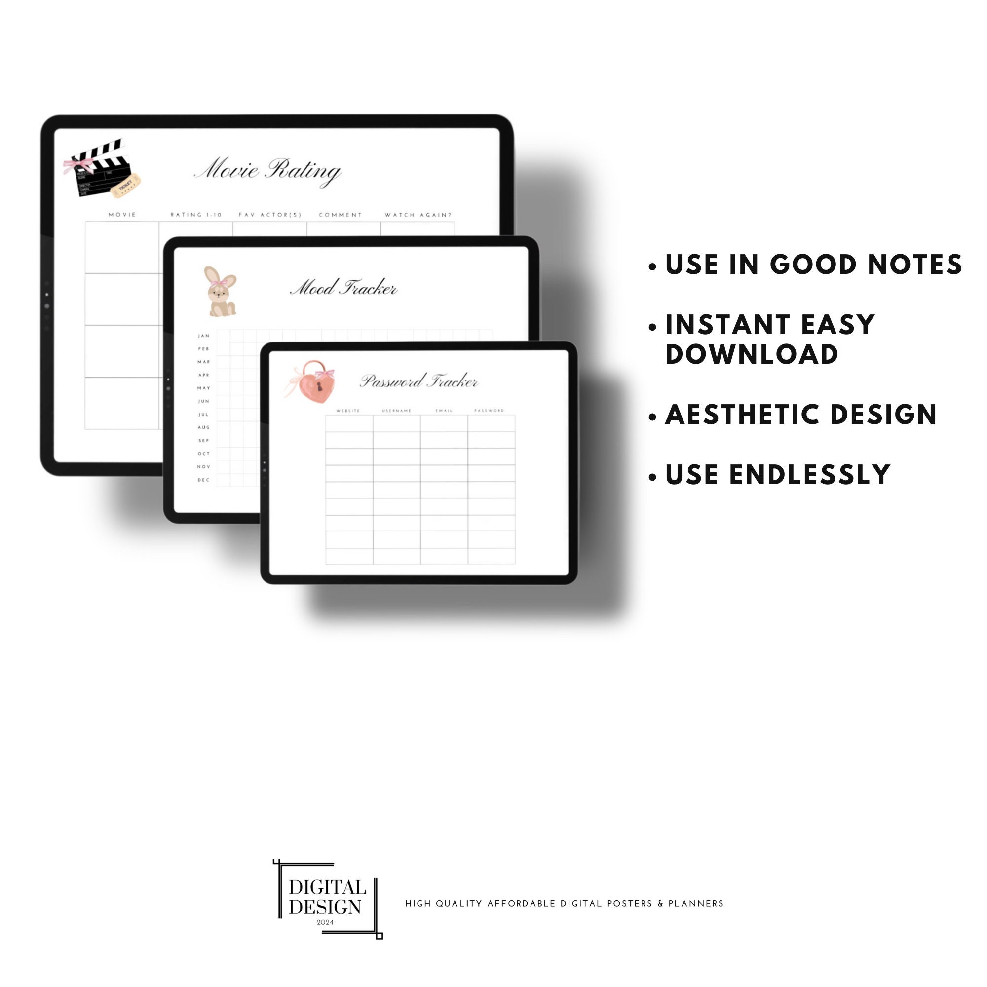 Coquette Planner Template Printable Daily, Weekly, and Monthly Planner ...