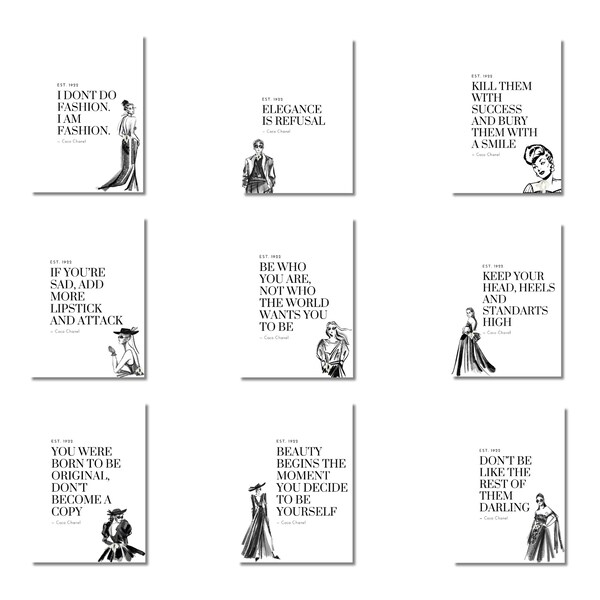 Coco Chanel Quotes - Etsy UK