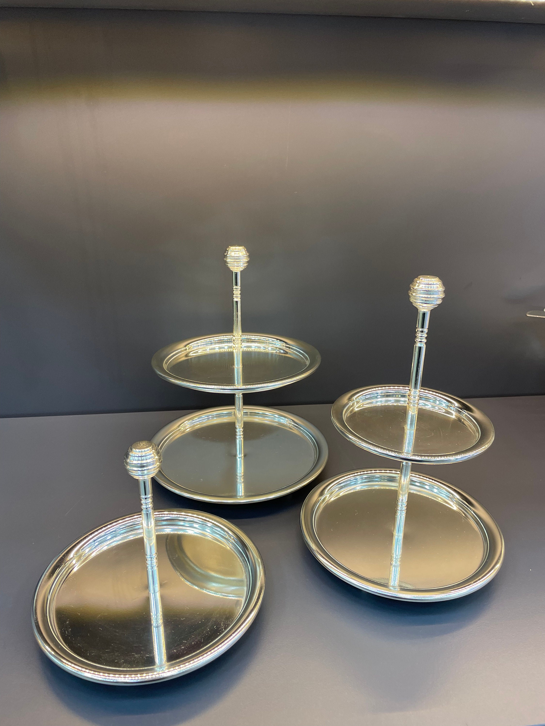 2-tier Silver Plated Cake and Snack Stand. - Etsy
