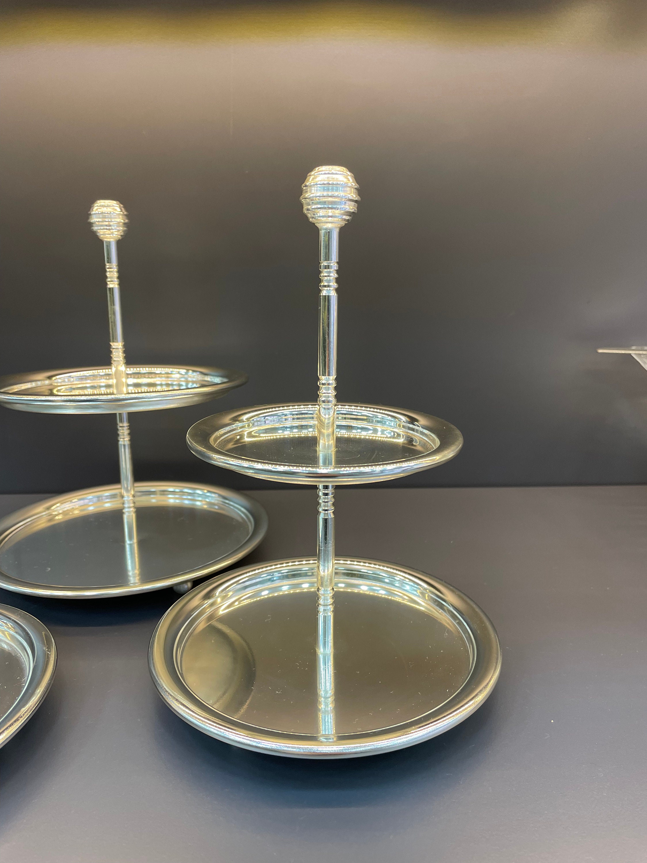 2-tier Silver Plated Cake and Snack Stand. - Etsy