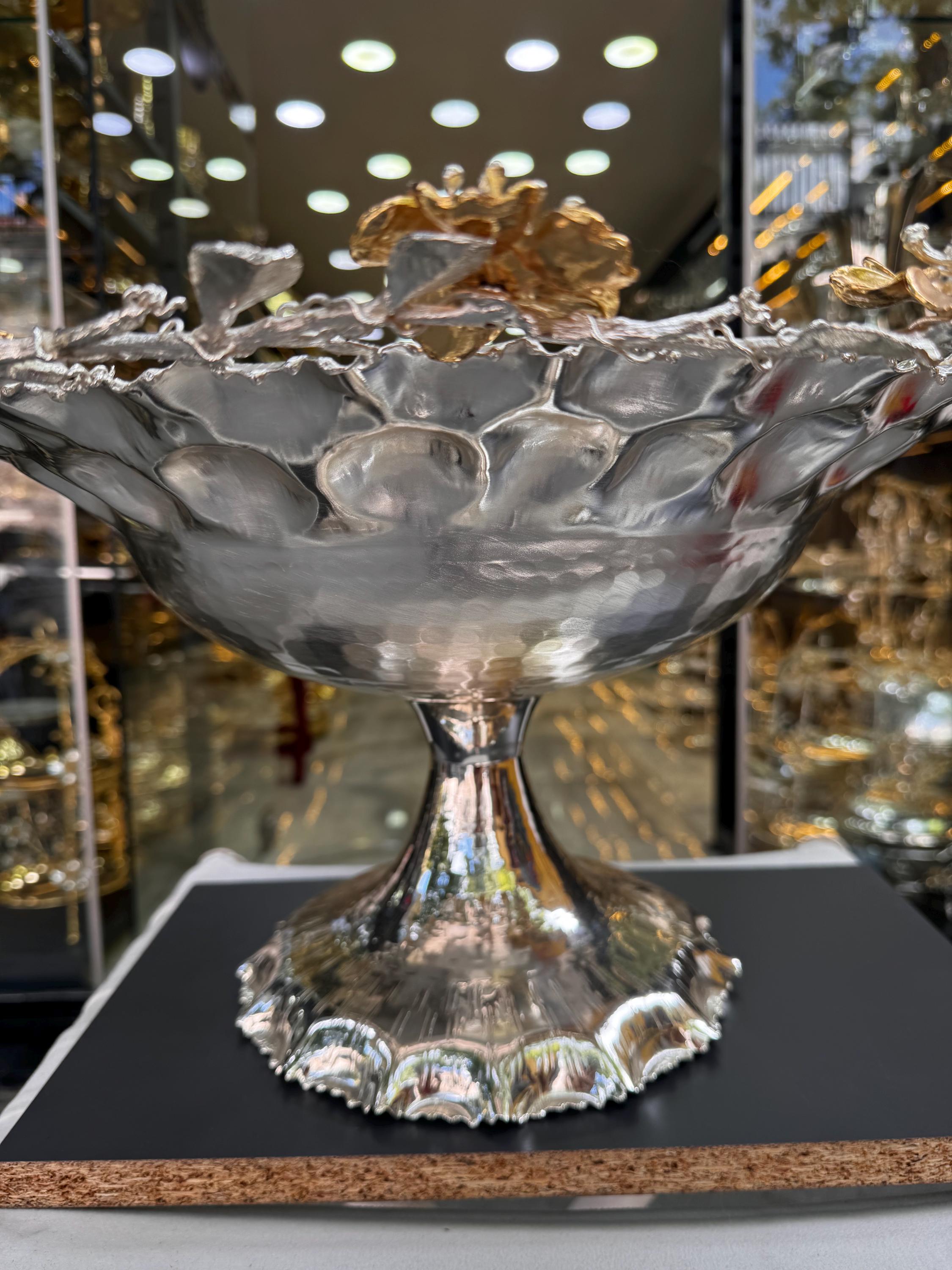 Large Fruit Display Stand Decorated With Lotus Flowers on Feet. - Etsy