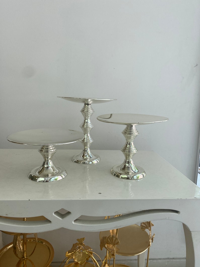 3 Different Sizes of Silver Plated Cake, Cookie and Fruit Stands. - Etsy