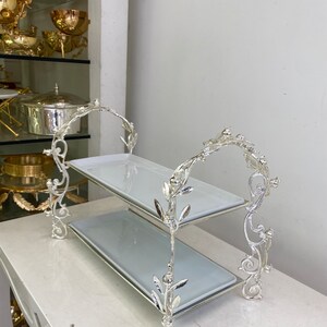 2-tier Silver Plated Cake and Snack Stand. - Etsy