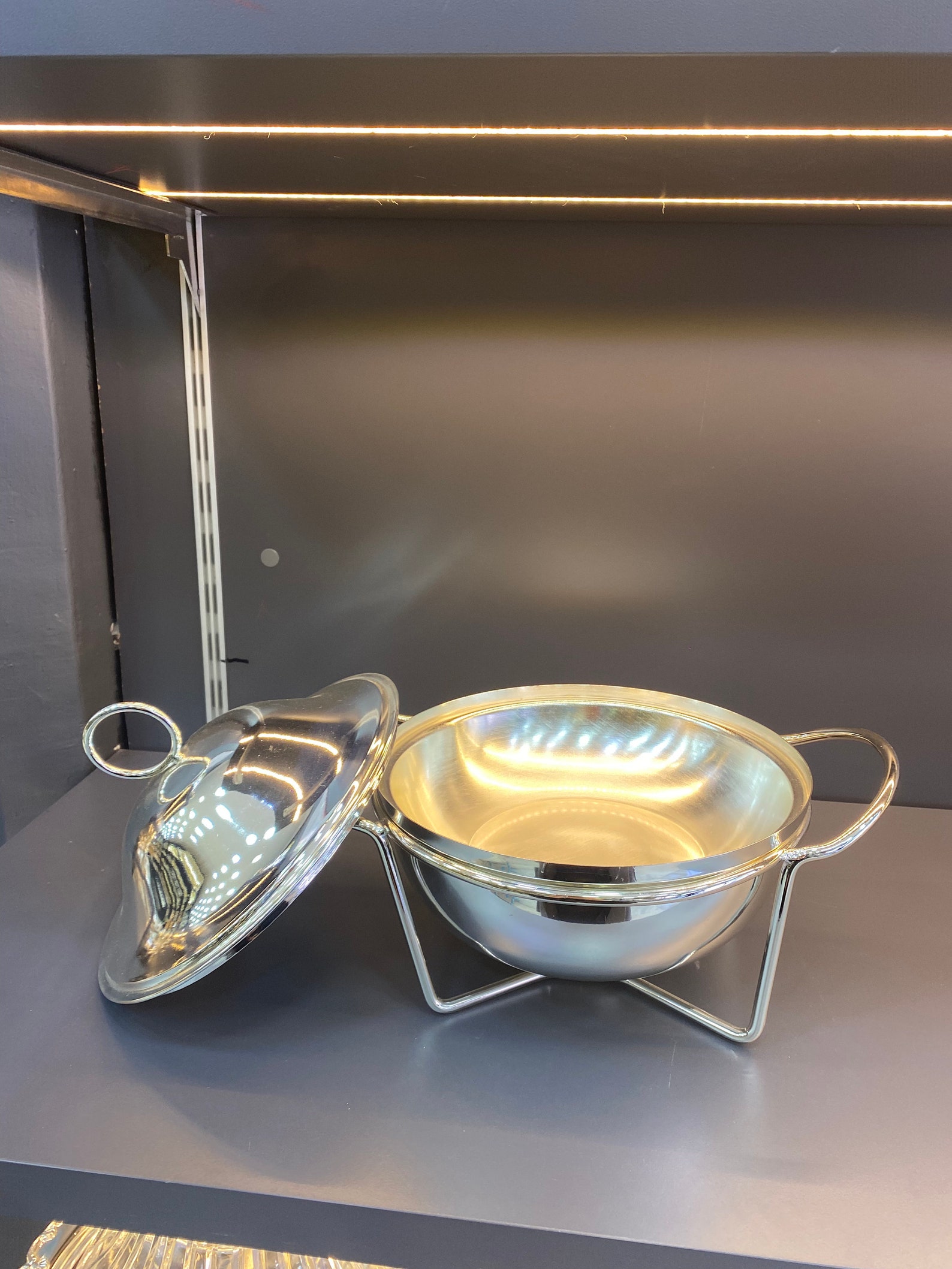 Food Service Stand, Hot Food Presentation Stand Silver Color. - Etsy