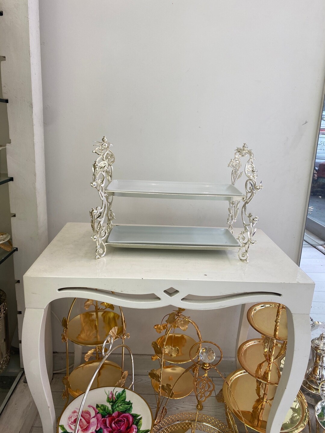 2-tier Silver Plated Cake and Snack Stand. - Etsy
