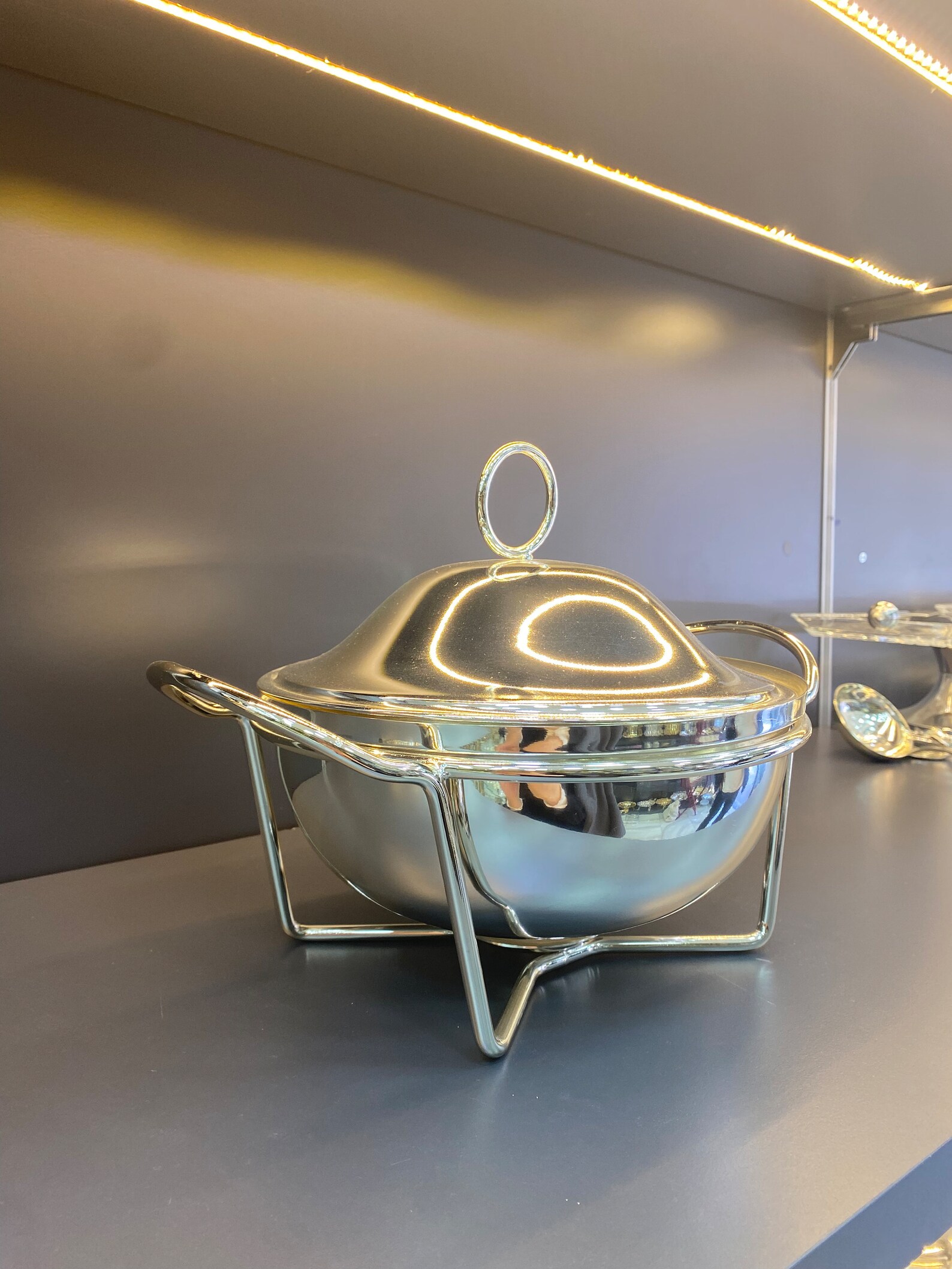 Food Service Stand, Hot Food Presentation Stand Silver Color. - Etsy