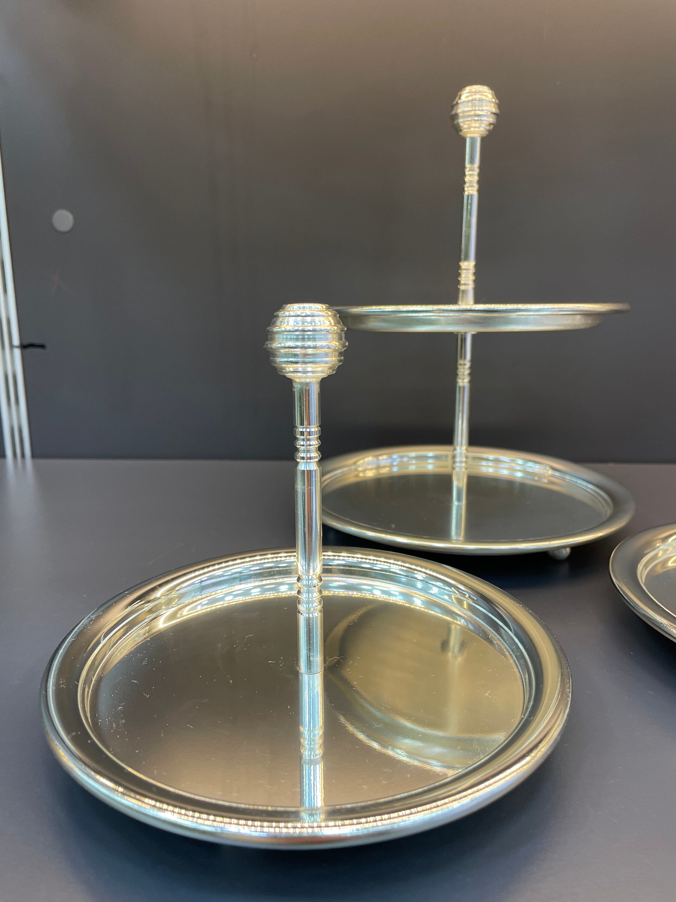2-tier Silver Plated Cake and Snack Stand. - Etsy