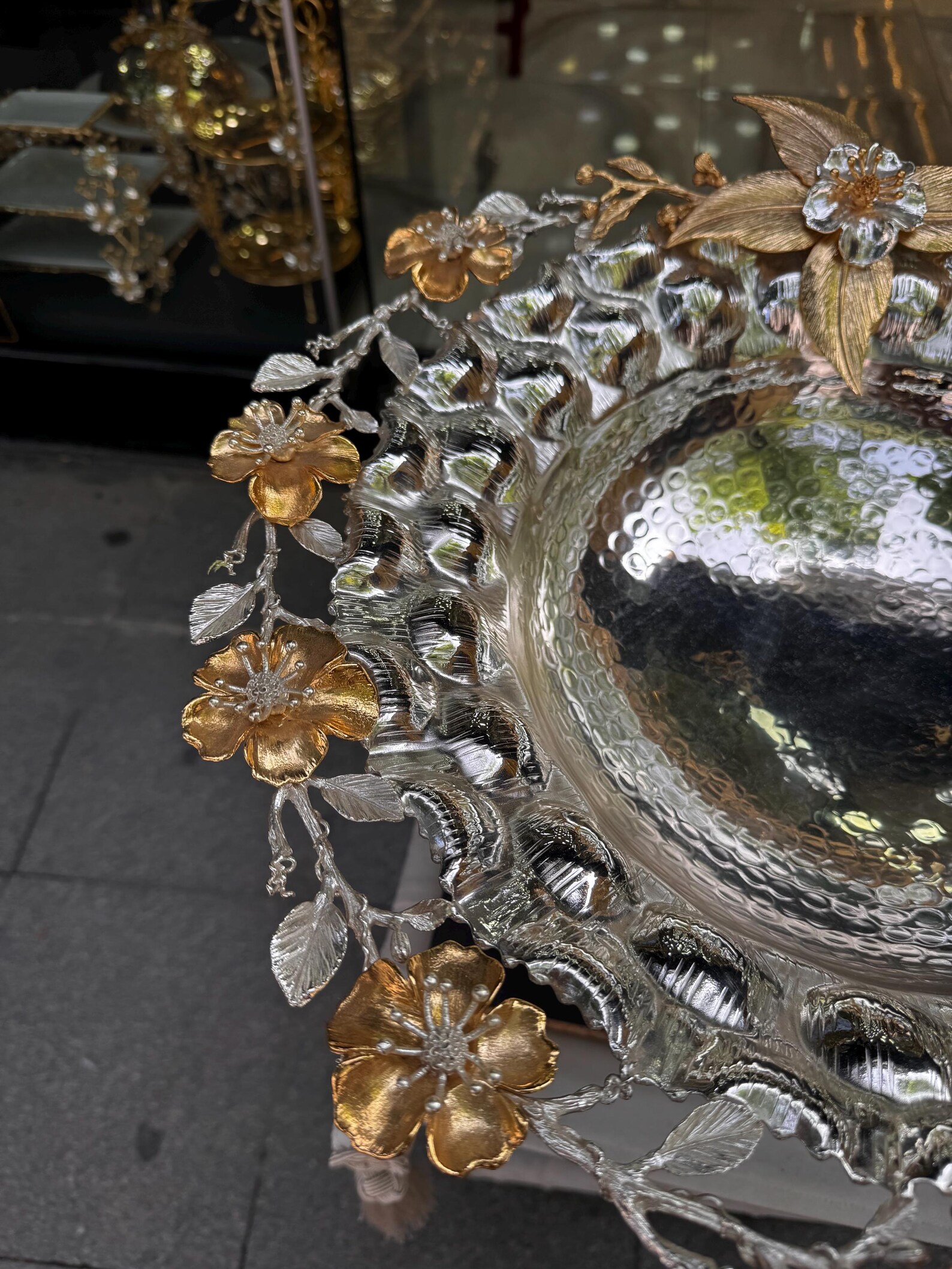 Large Fruit Display Stand Decorated With Lotus Flowers on Feet. - Etsy