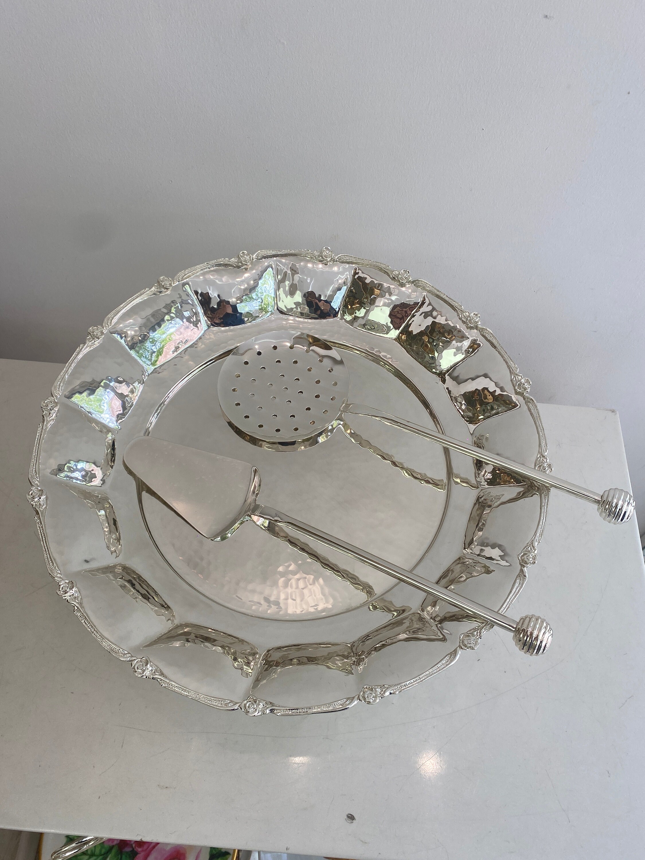 Silver Plated Food Presentation and Salad Presentation Stand, Cookie ...