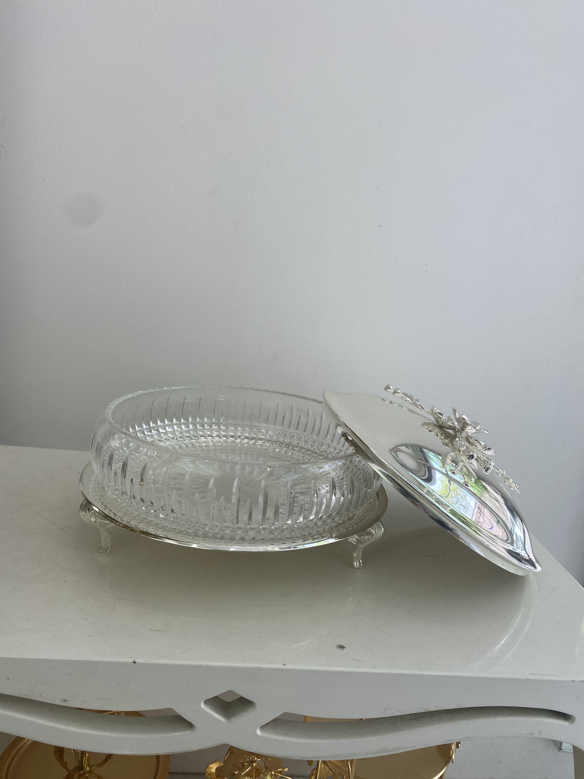 Silver Plated Food Presentation Stand, Salad Bowl, Serving Platter, Hot ...