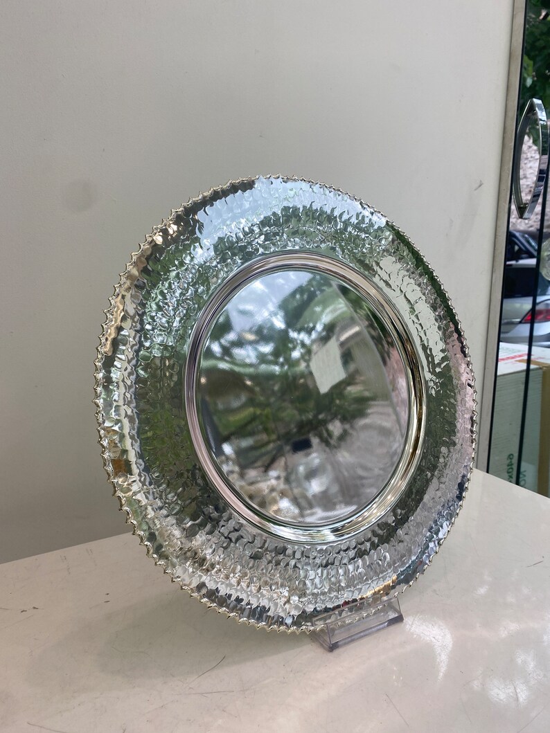 Silver Plated Placemat, Supla, Cake Stand, Plate Placemat. - Etsy UK