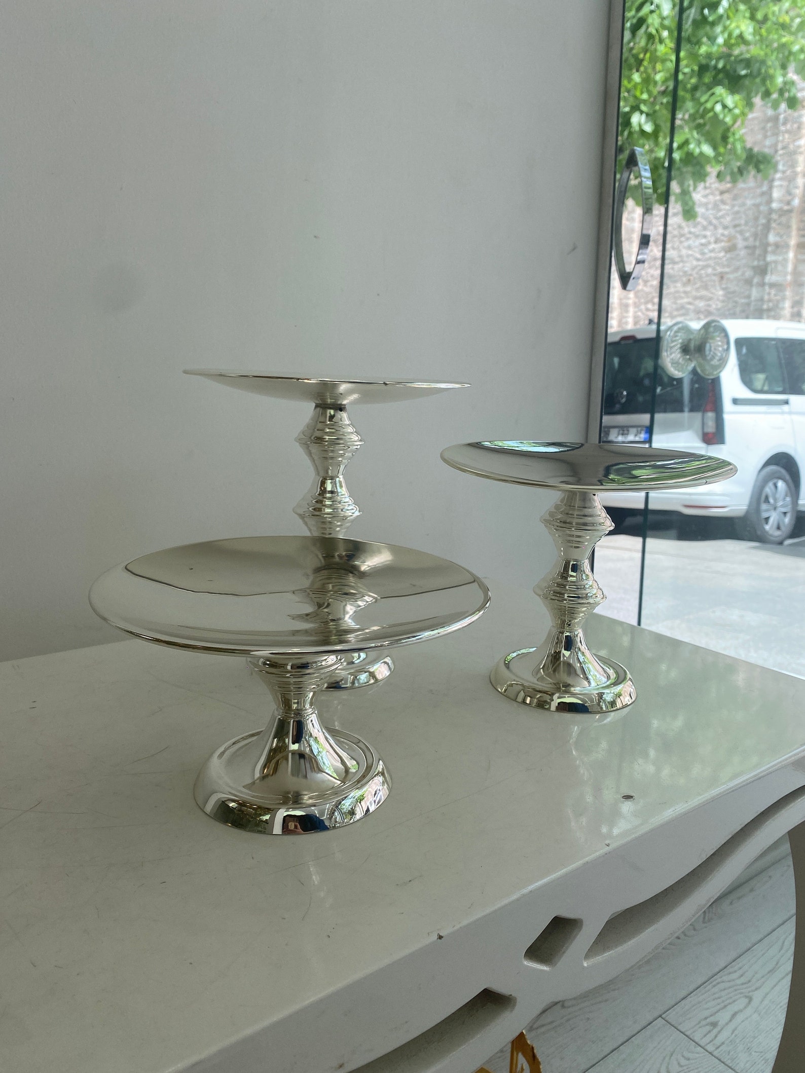3 Different Sizes of Silver Plated Cake, Cookie and Fruit Stands. - Etsy