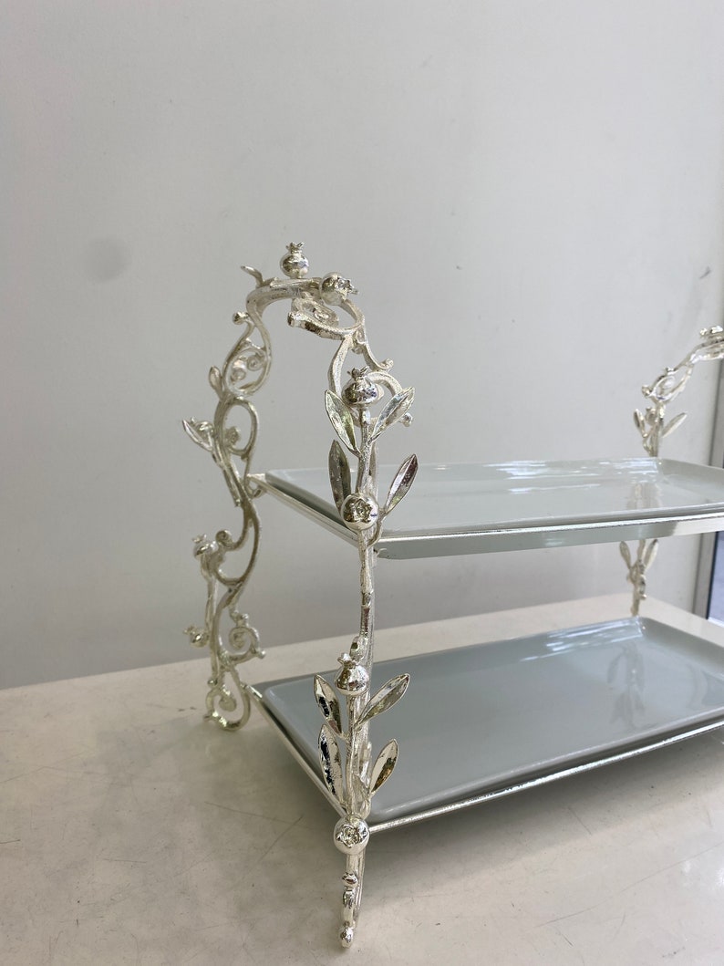 2-tier Silver Plated Cake and Snack Stand. - Etsy