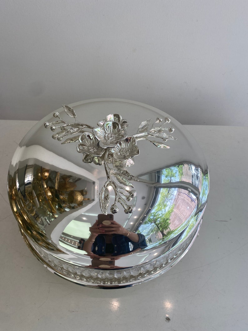 Silver Plated Food Presentation Stand, Salad Bowl, Serving Platter, Hot ...