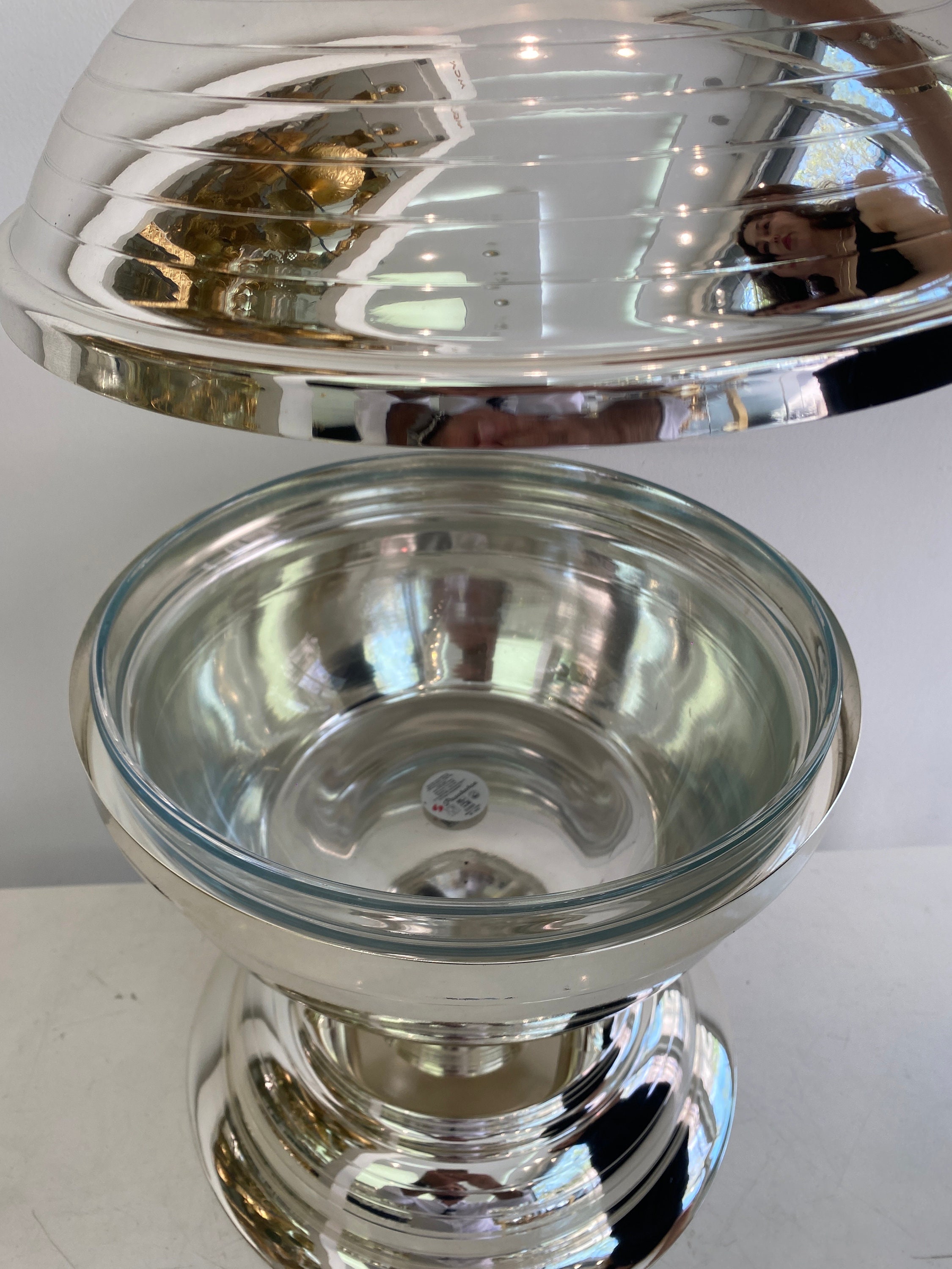 Silver Plated, Food Presentation Stand With Heater Compartment, Soup ...