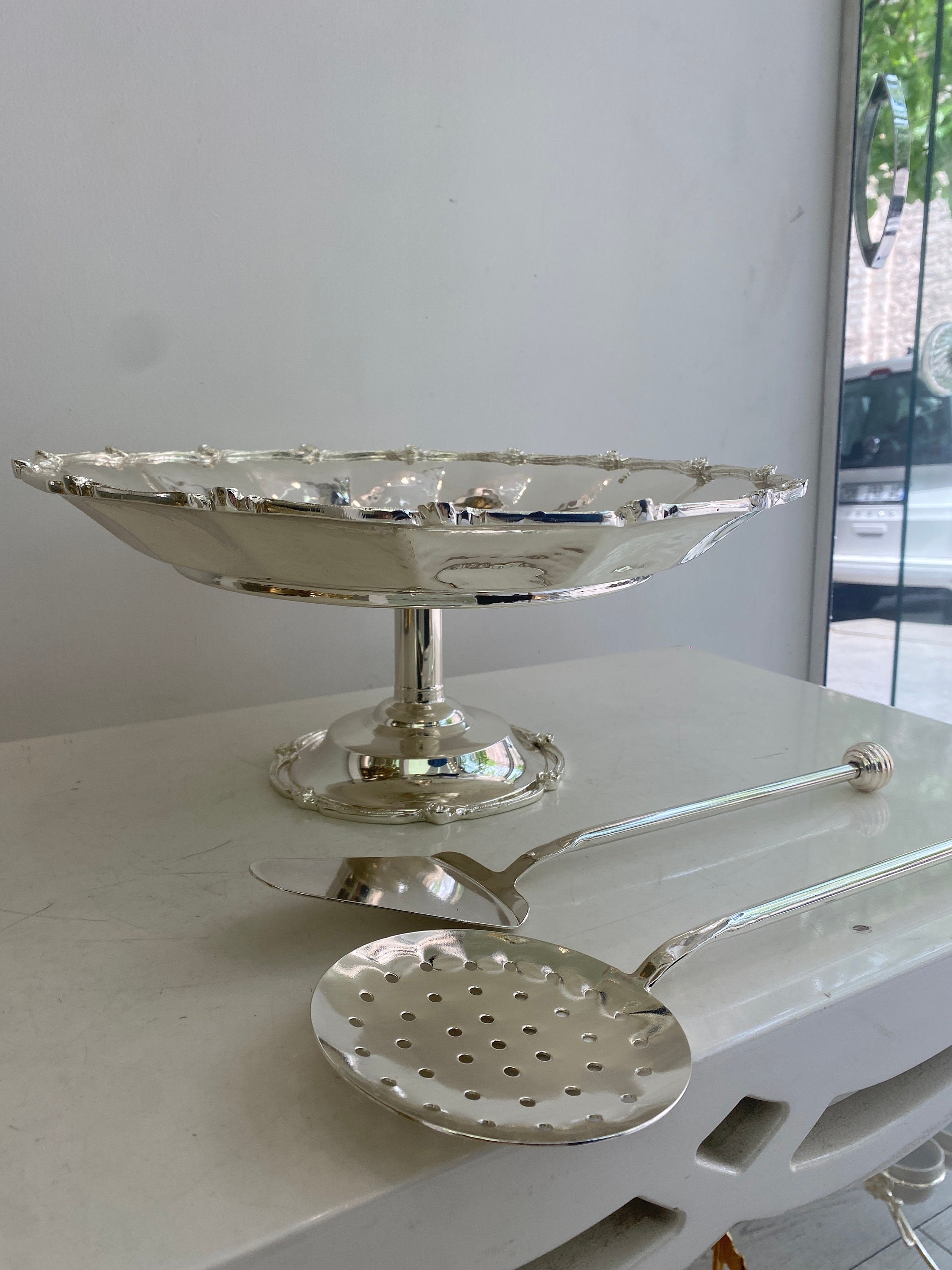 Silver Plated Food Presentation and Salad Presentation Stand, Cookie ...