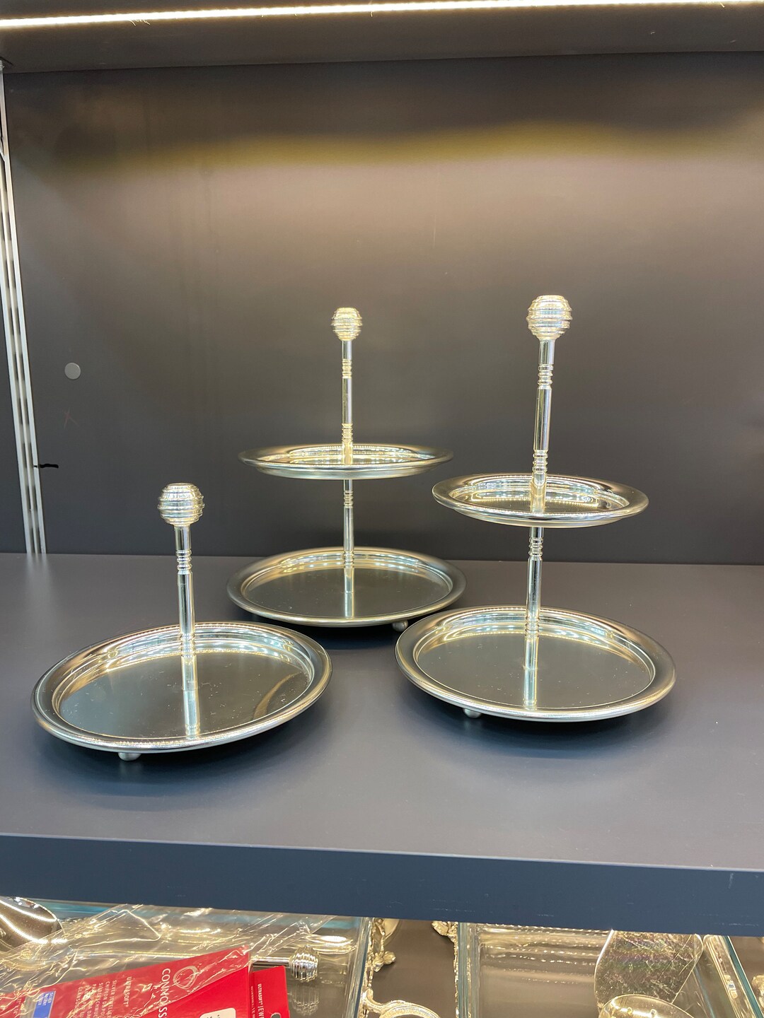 2-tier Silver Plated Cake and Snack Stand. - Etsy