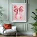Balletcore Wall Art, Pink Bow Painting, Coquette Room Print, Aesthetic ...