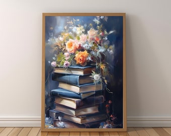 Moody Spring Wall Art Book Print Spring Print Spring Decor Dark ...