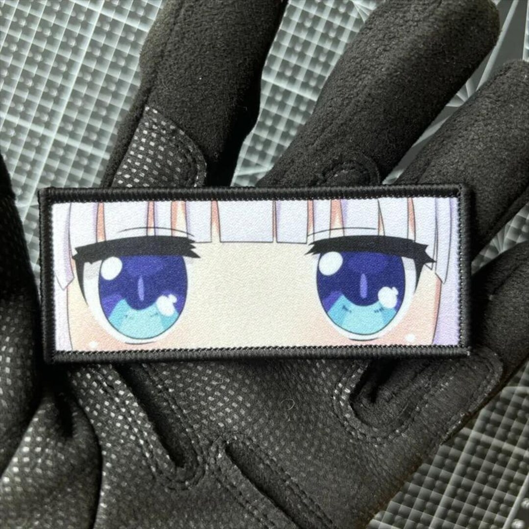 Kobayashi's Maid Dragon Kanna Kamui Morale Badge Cute Girls Eyes Patch Hook and Loop Printing ...