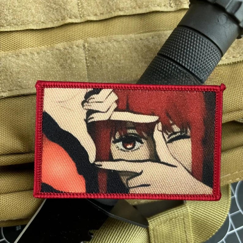 Anime Girl Morale Badge Tactical Patch Military Armband Printed Hook ...