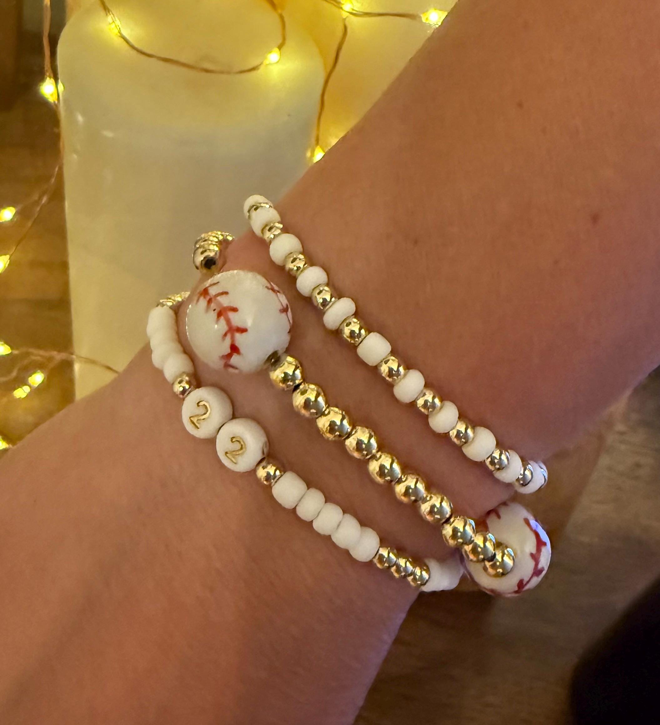 Baseball Bracelets Set of 3 - Etsy