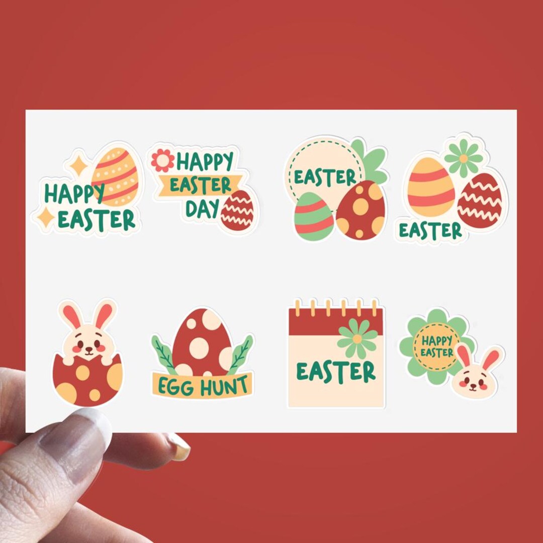 Easter Sticker Sheets, Spring Stickers, Scrapbooking Supplies, Holiday ...