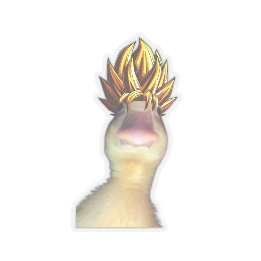Duck With Anime Hair Meme Sticker Duck Meme Sticker Laptop Stickers ...
