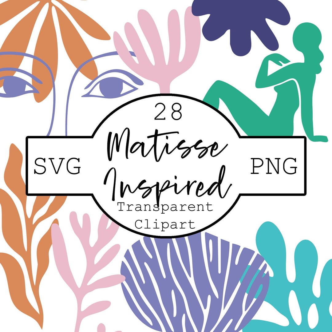 Matisse Inspired SVG,PNG Files, Commercial Use, Transparent Background ...