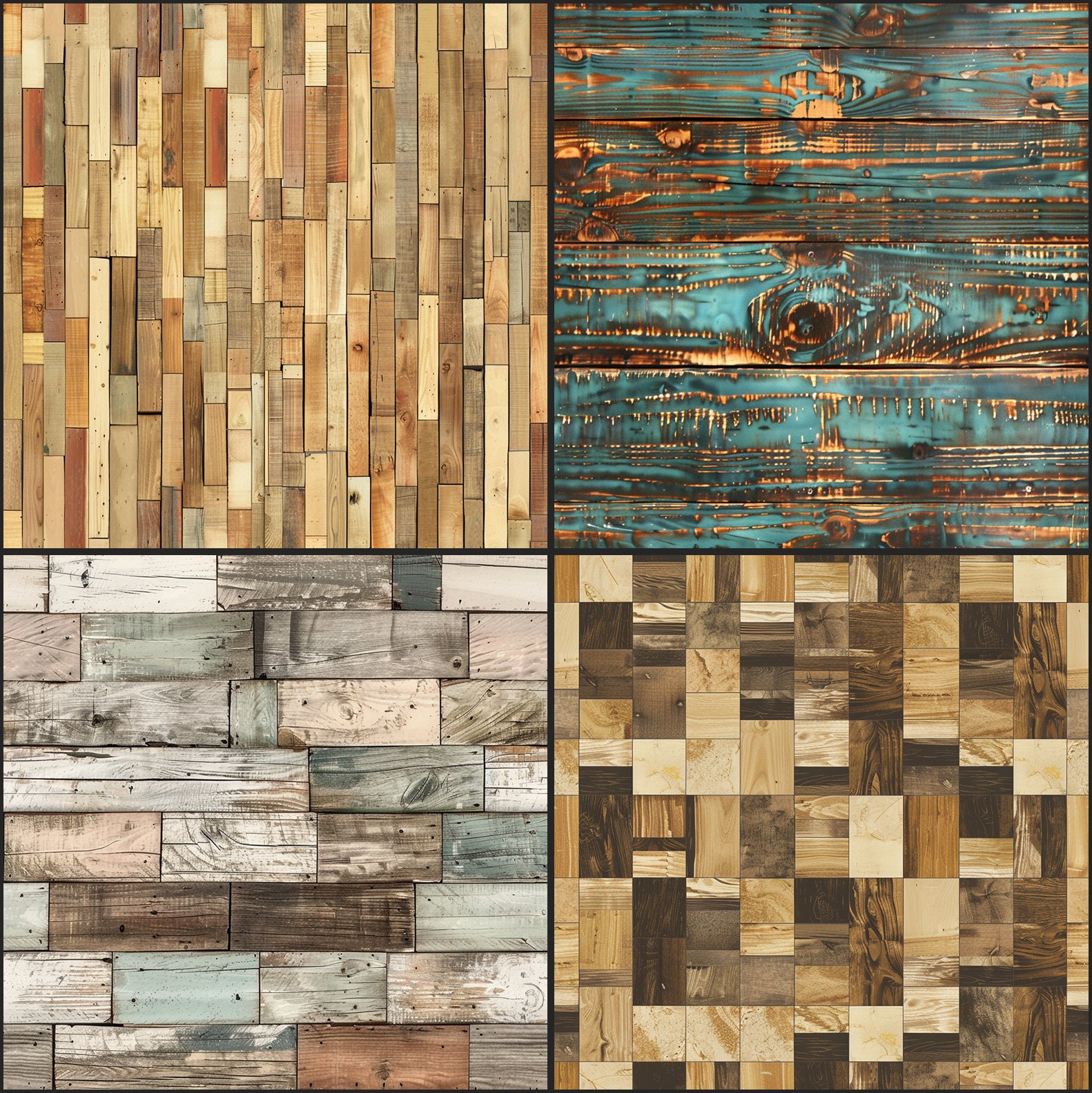 Wood Texture Seamless Digital Pattern Pack Journal Paper Canva ...
